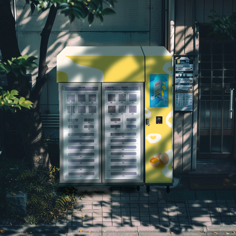 OEM ODM cooling locker to sell fresh egg vending machine